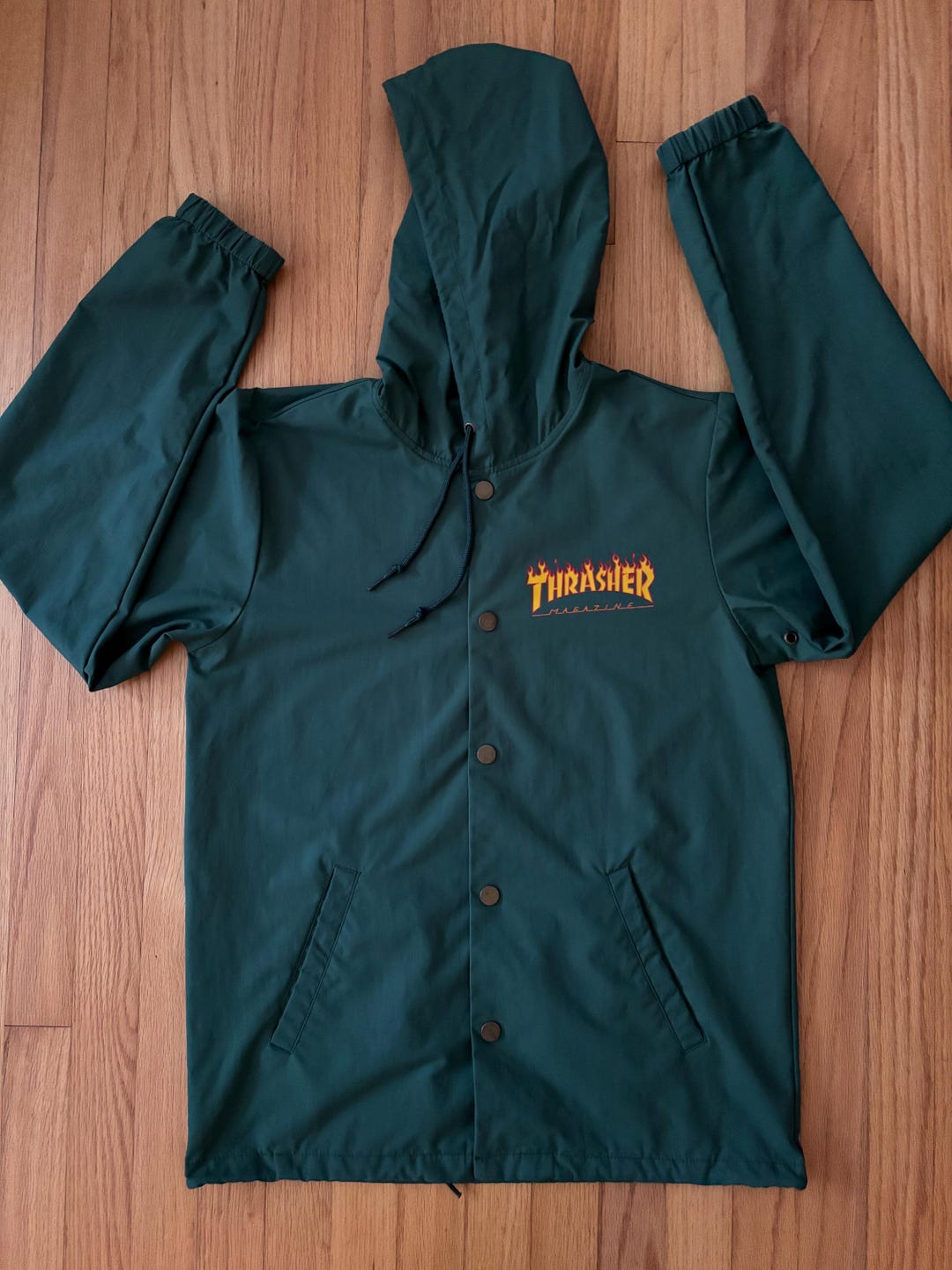 Vintage Thrasher Magazine Flames Logo Rain Jacket - Etsy