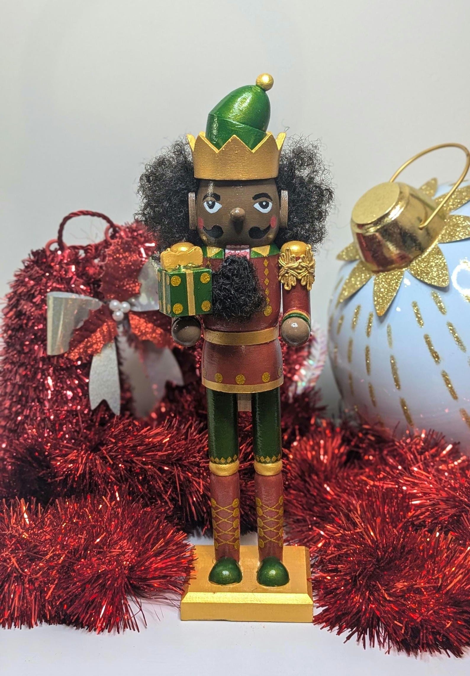 Black Nutcracker African American Nutcracker Christmas Elf Hand Painted ...