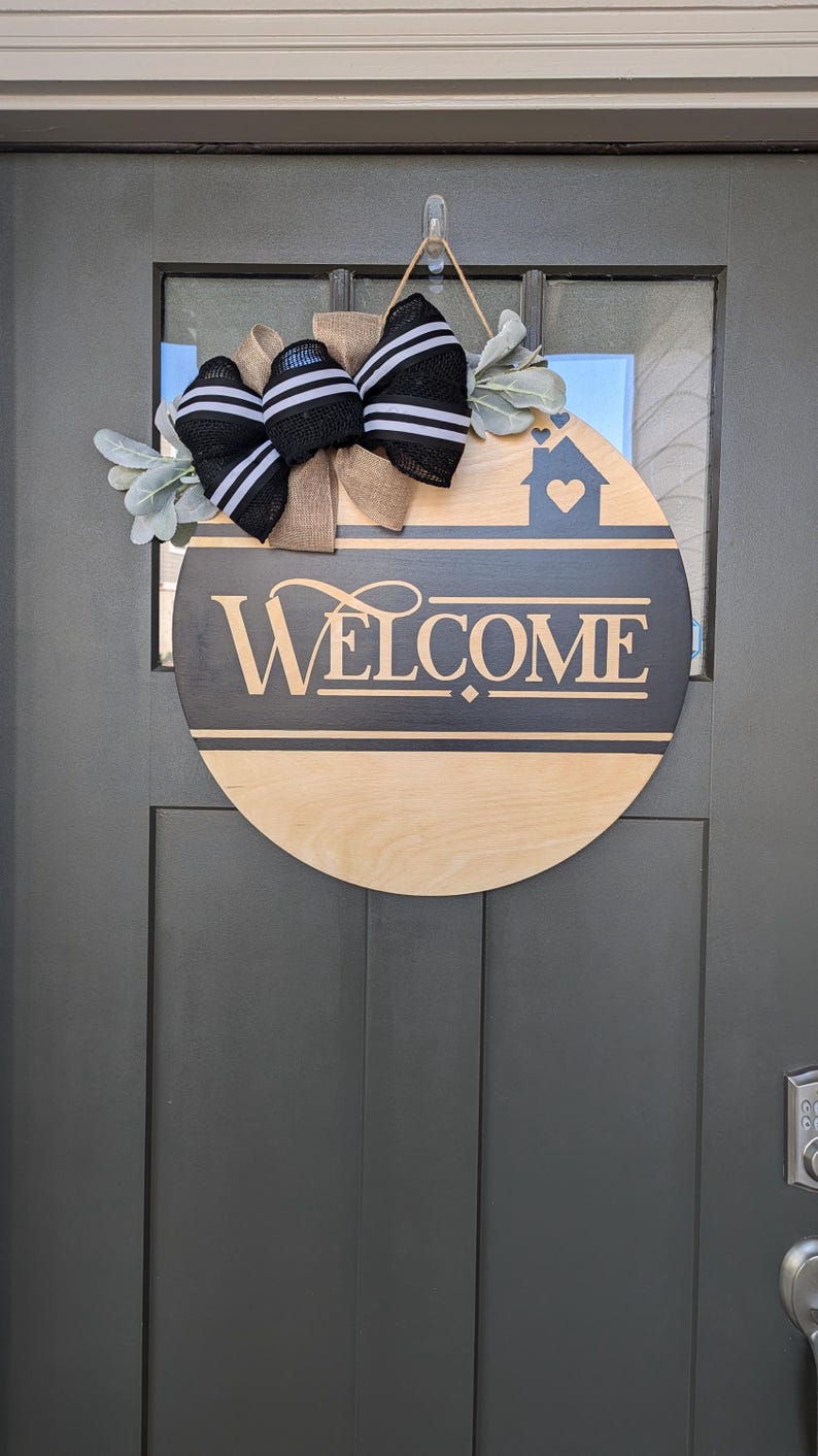 Welcome Sign Door Sign Welcome Door Sign Door Hanger Welcome Sign Door ...