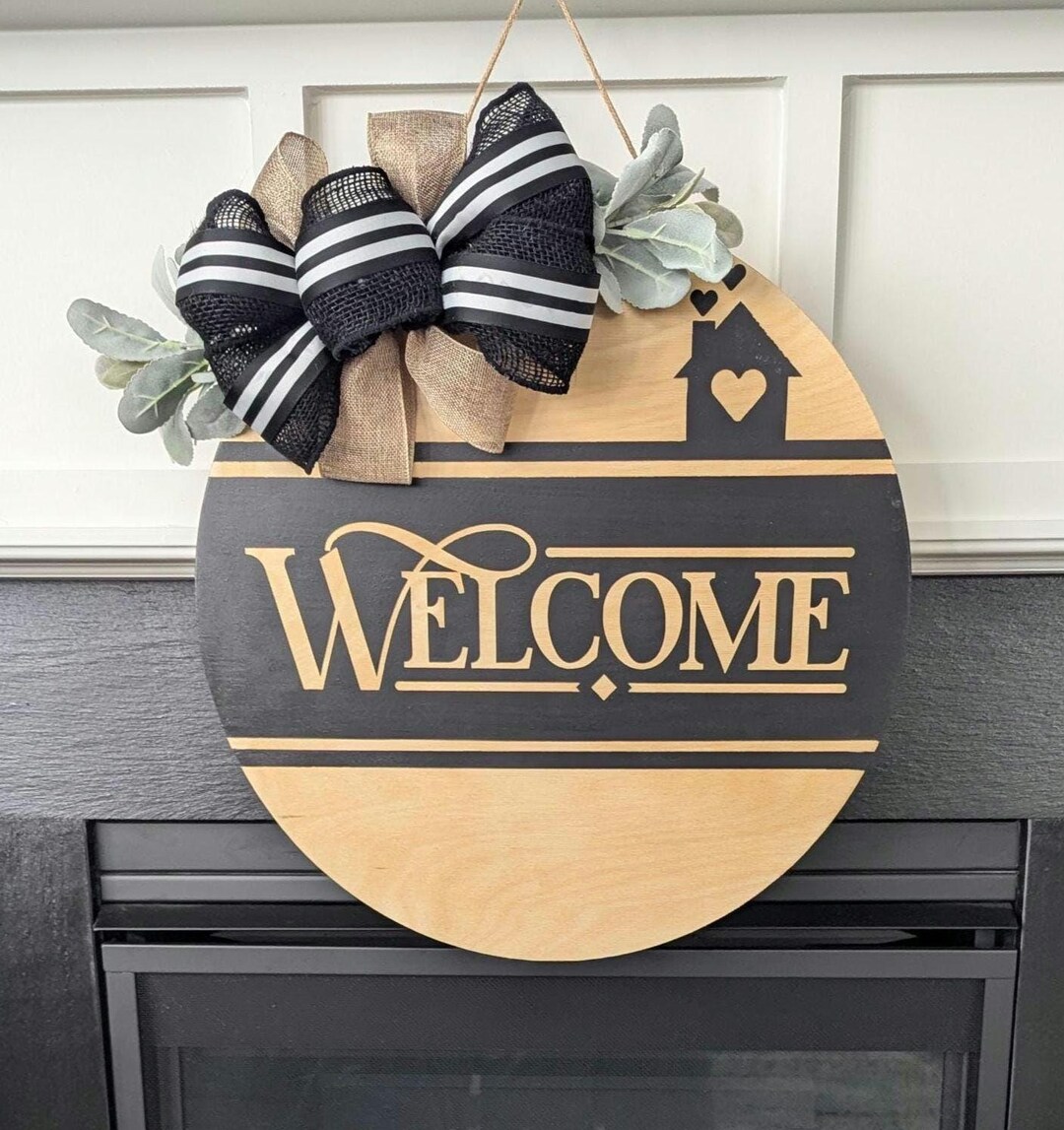 Welcome Sign Door Sign Welcome Door Sign Door Hanger Welcome Sign Door ...