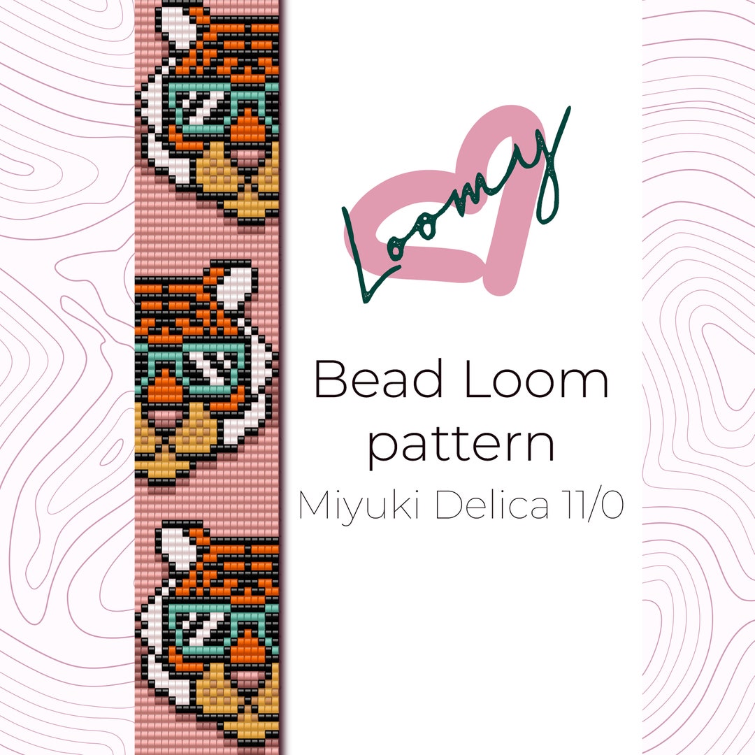 Cool Tiger - Bead Loom Pattern - Loom Bracelet Pattern - Loom Beading ...