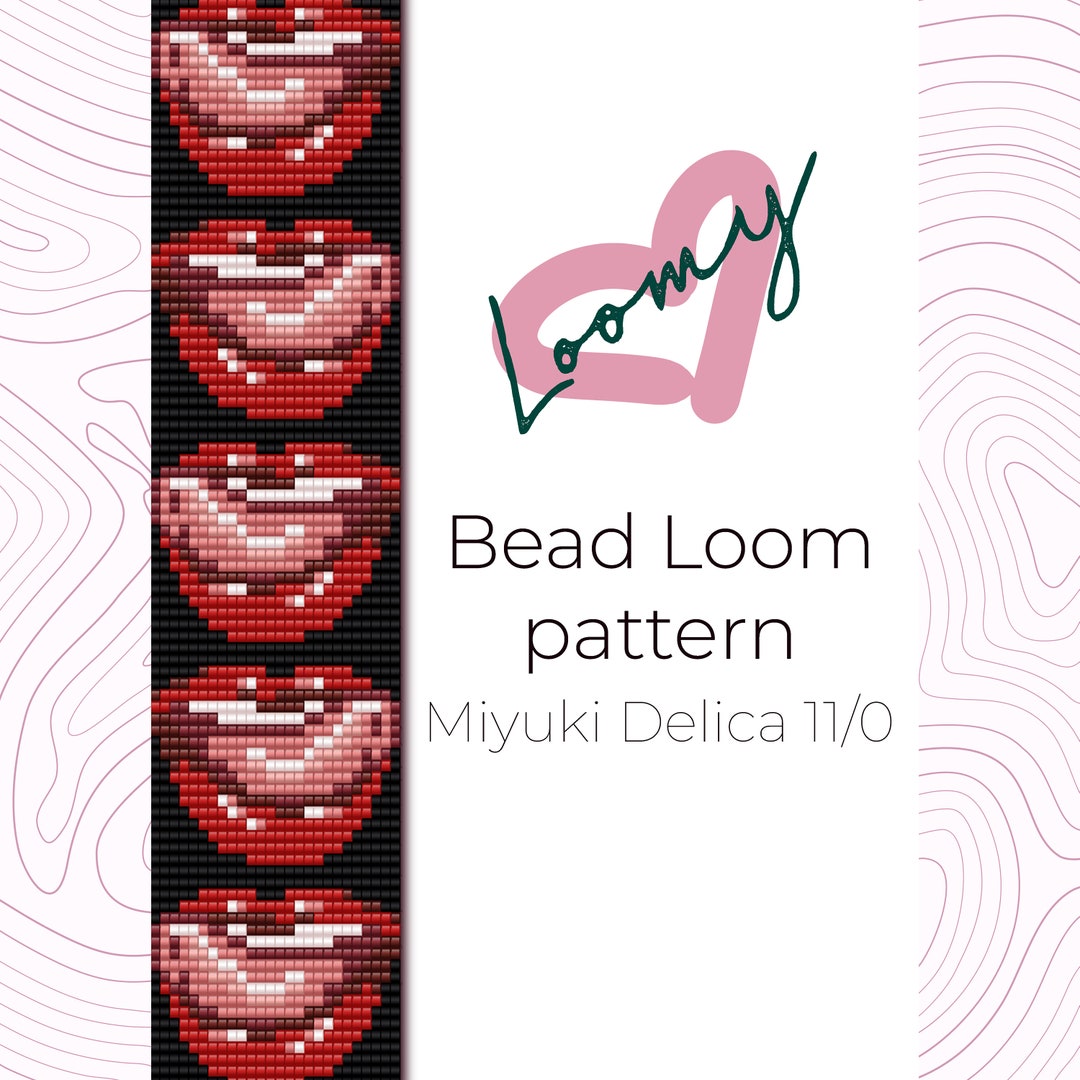 Lips Bead Loom Bracelet Pattern – Miyuki Delica 11/0 (PDF Pattern) - Etsy