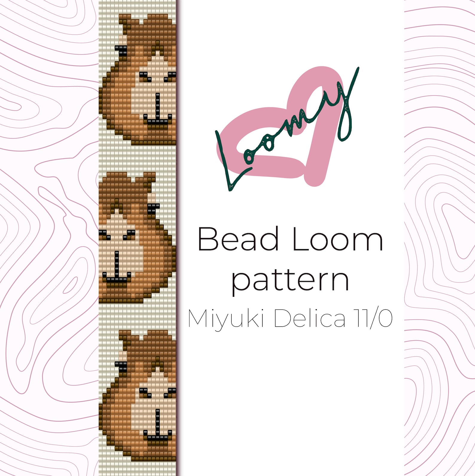 Capybara Bead Loom Pattern Loom Bracelet Pattern Loom Beading Pattern ...