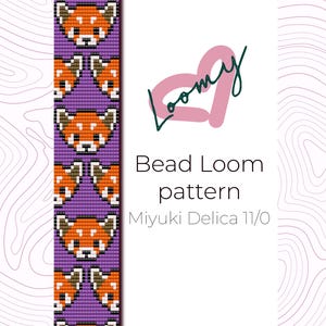 Red Panda - Bead Loom Pattern - Loom Bracelet Pattern - Loom Beading ...