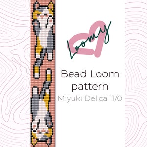 Lazy Cats - Bead Loom Pattern - Loom Bracelet Pattern - Loom Beading ...