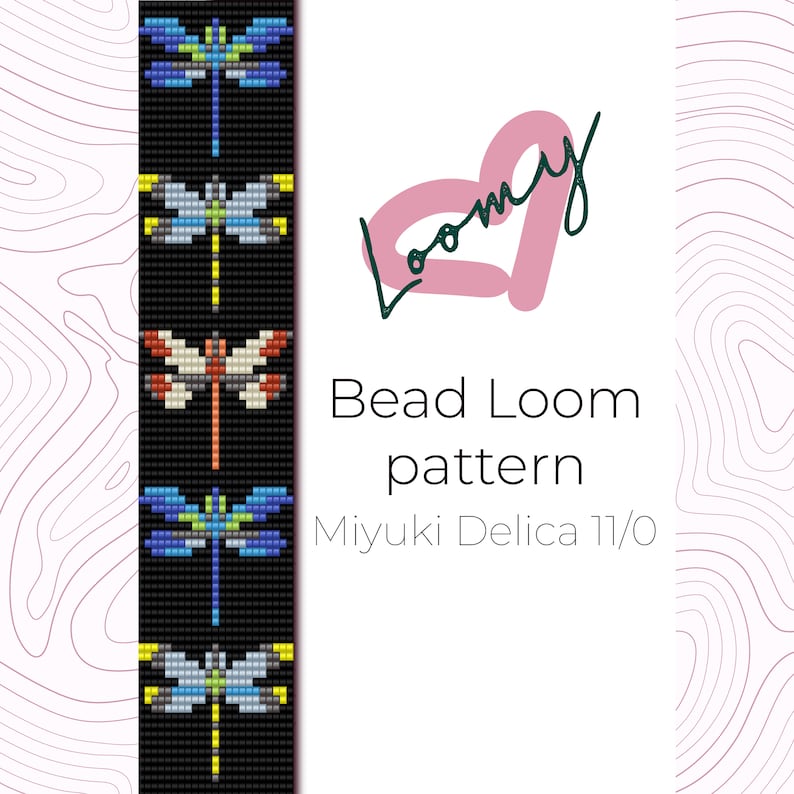 Dragonfly Bead Loom Bracelet Pattern – Miyuki Delica 11/0 (PDF Pattern ...