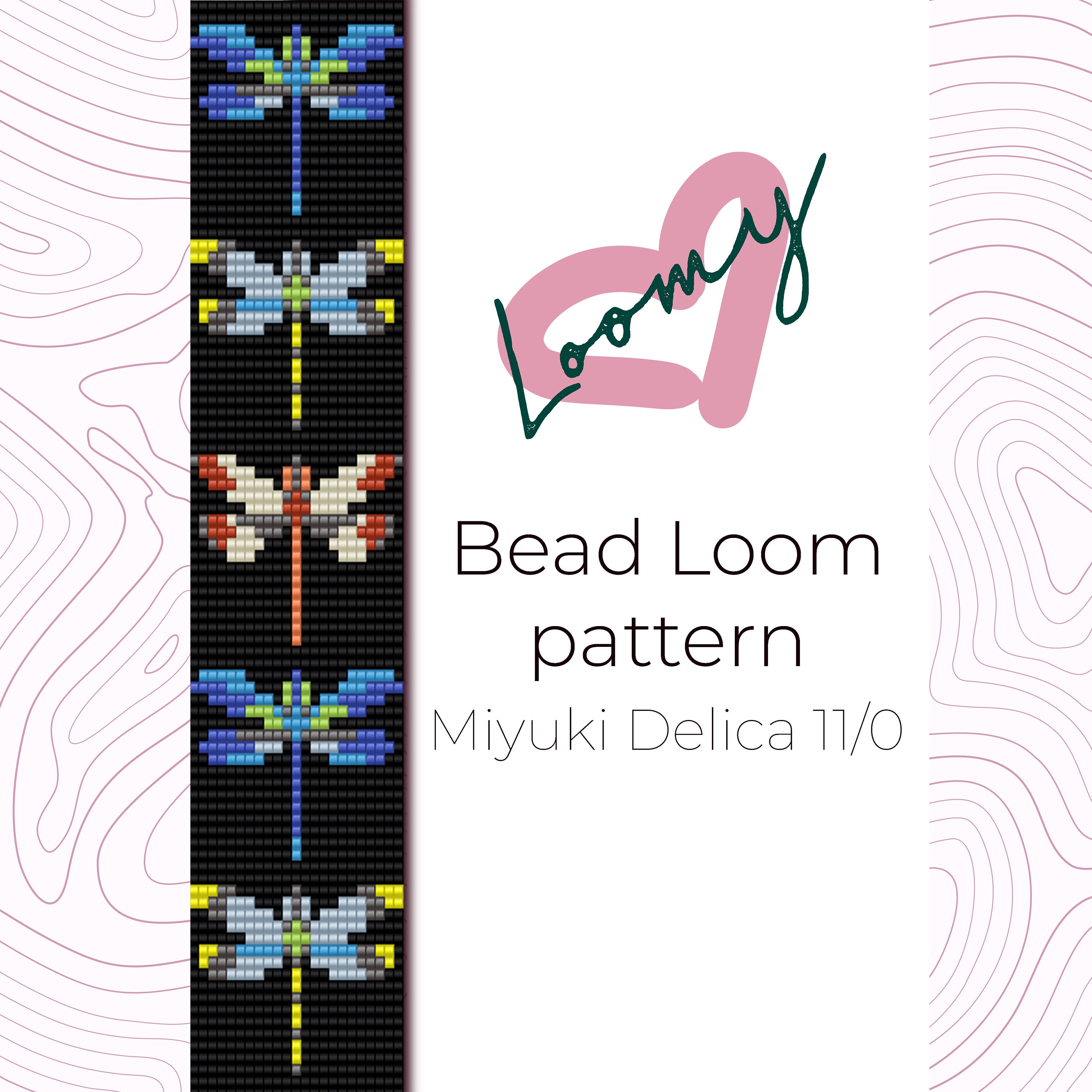 Coloful Dragonflies Bead Loom Pattern Loom Bracelet Pattern Loom ...