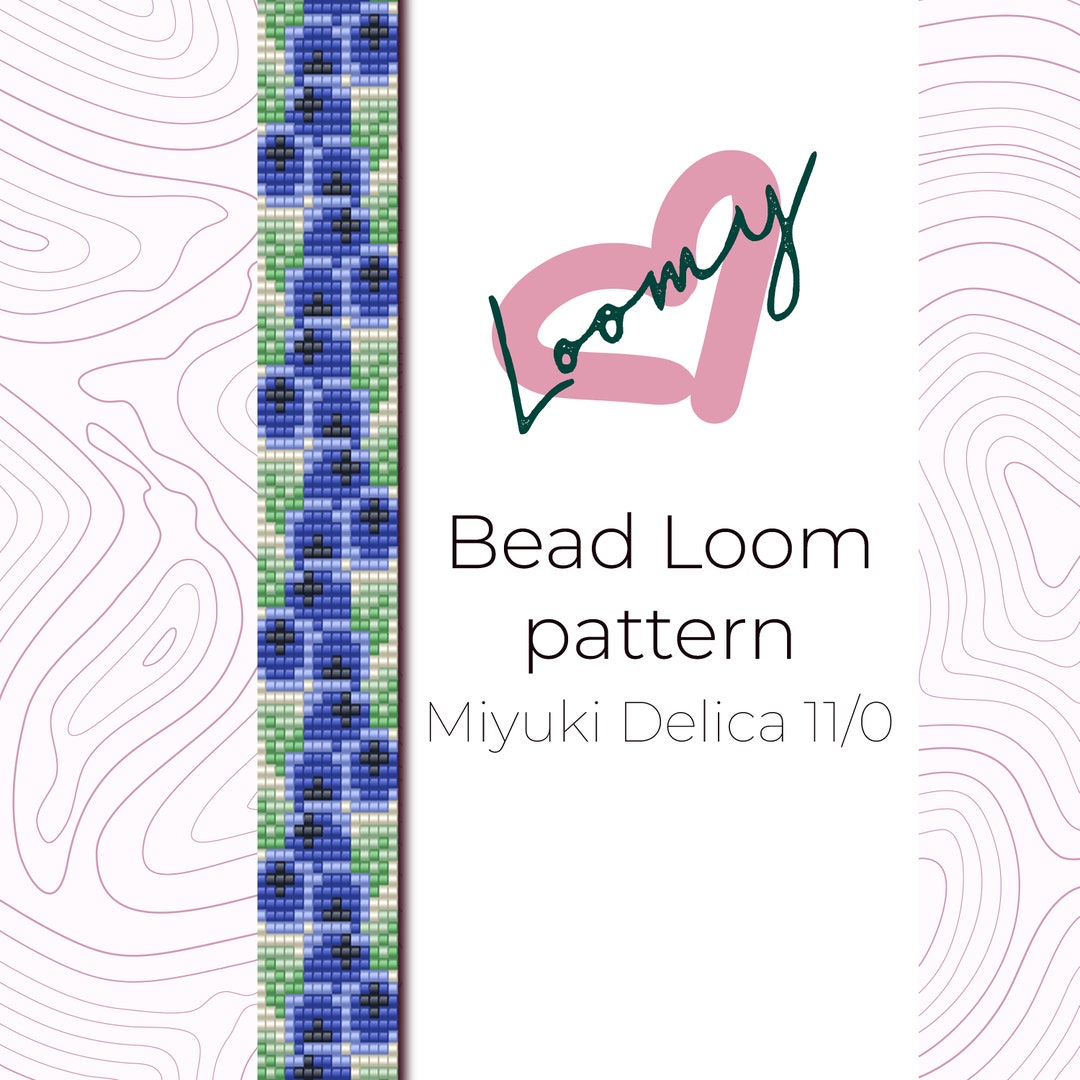 Blueberries - Bead Loom Pattern - Loom Bracelet Pattern - Loom Beading ...