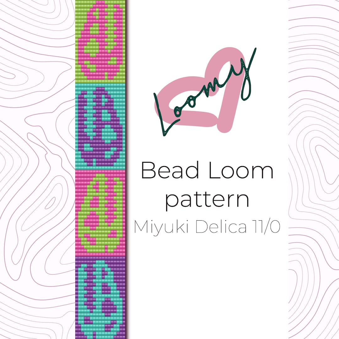 Colorful T-rex Skulls - Bead Loom Pattern - Loom Bracelet Pattern ...