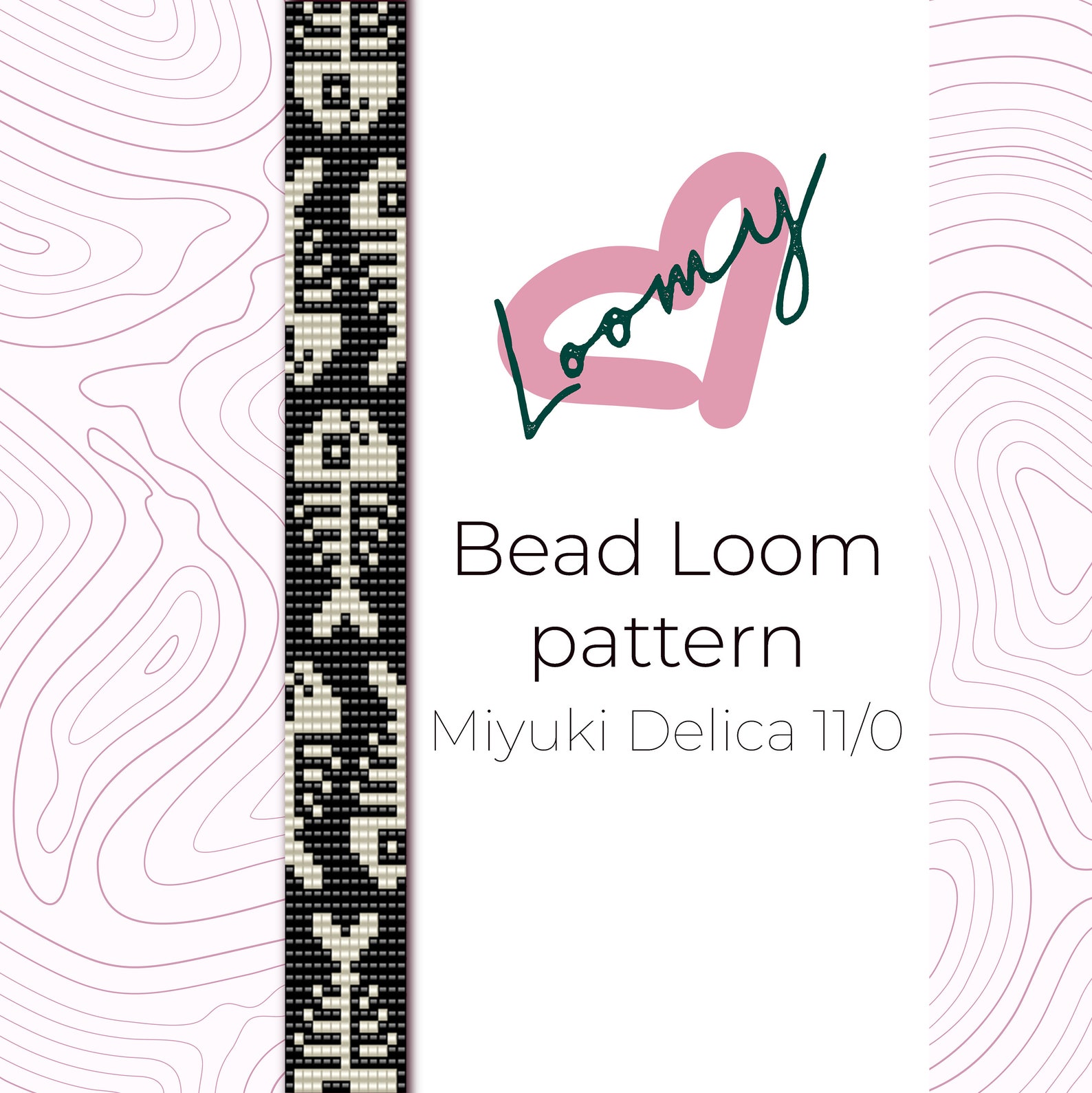 Fish Skeleton Bead Loom Pattern – Miyuki Delica Bracelet (PDF Pattern ...
