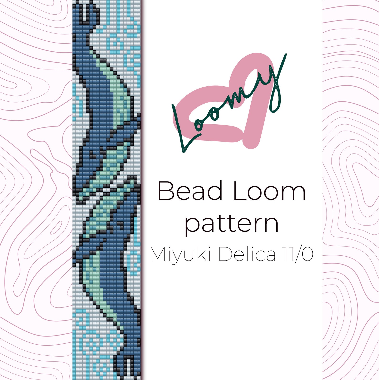 Blue Whale Bead Loom Pattern Loom Bracelet Pattern Loom Beading Pattern ...