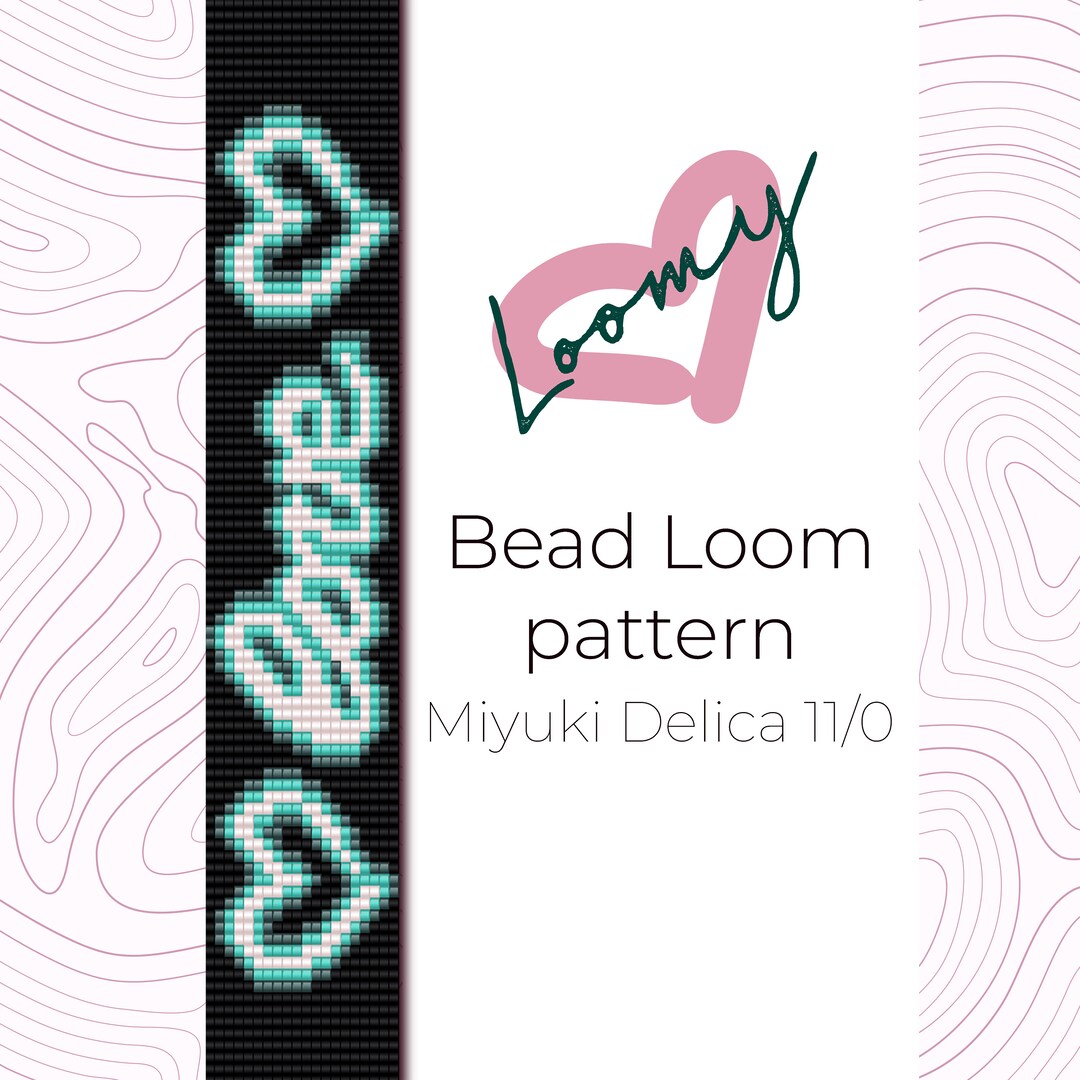 Valentines - Love Neon - Bead Loom Pattern - Loom Bracelet Pattern - Loom Beading Pattern Based ...