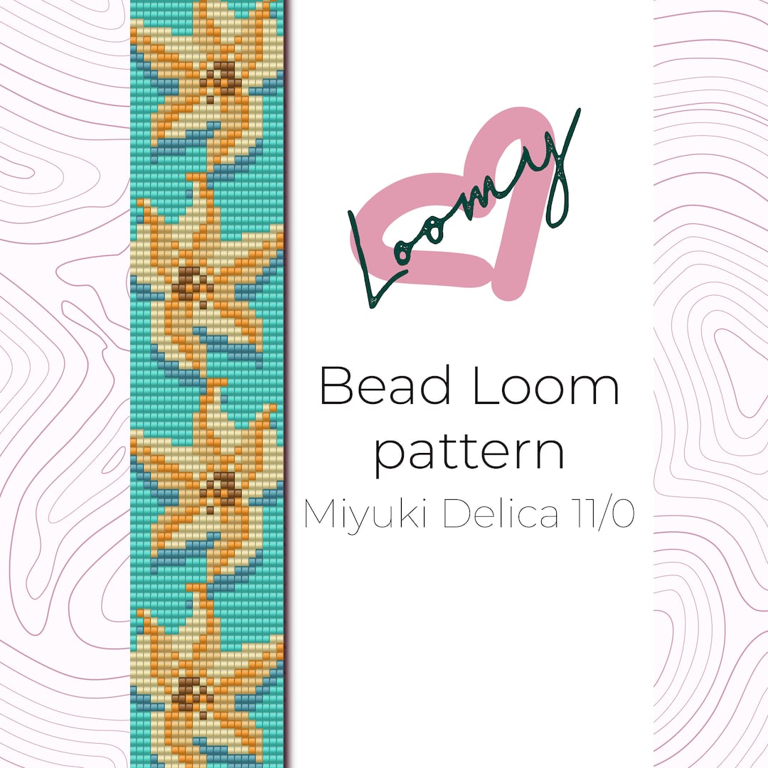 Tropical Flowers Bead Loom Bracelet Pattern – Miyuki Delica 11/0 (PDF ...