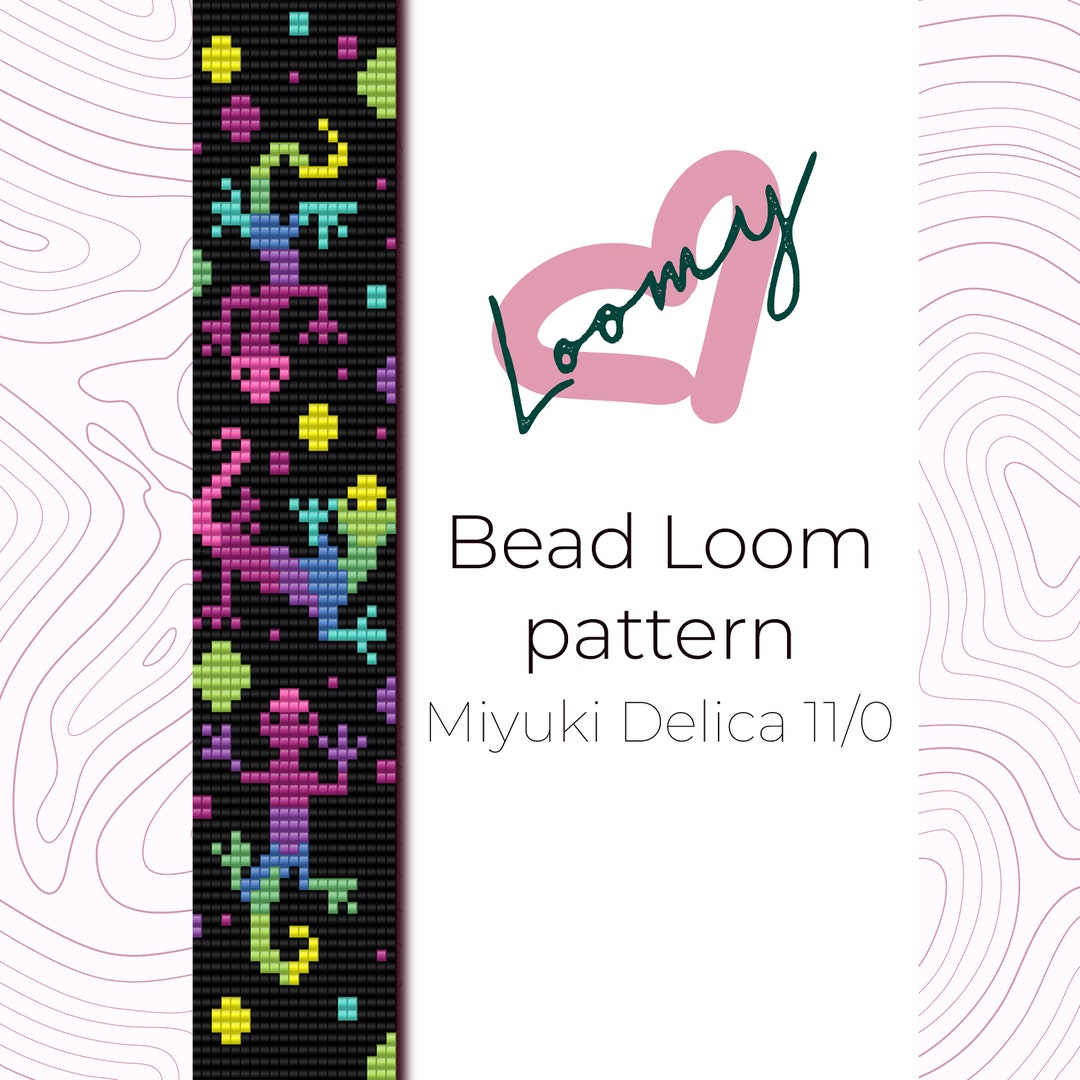 Luminous Lizards - Bead Loom Pattern - Loom Bracelet Pattern - Loom ...