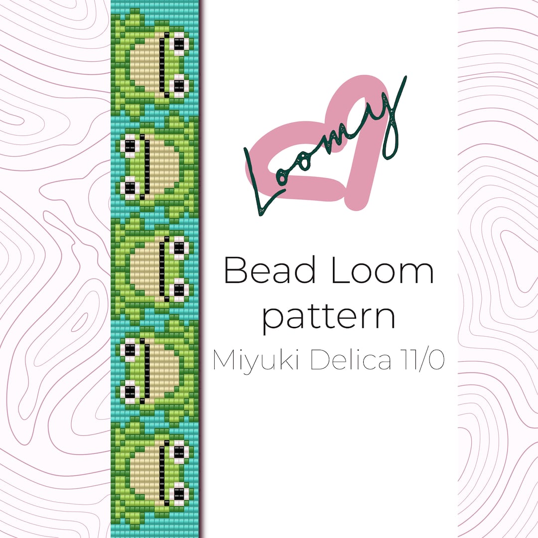 Green Frog - Bead Loom Pattern - Loom Bracelet Pattern - Loom Beading ...