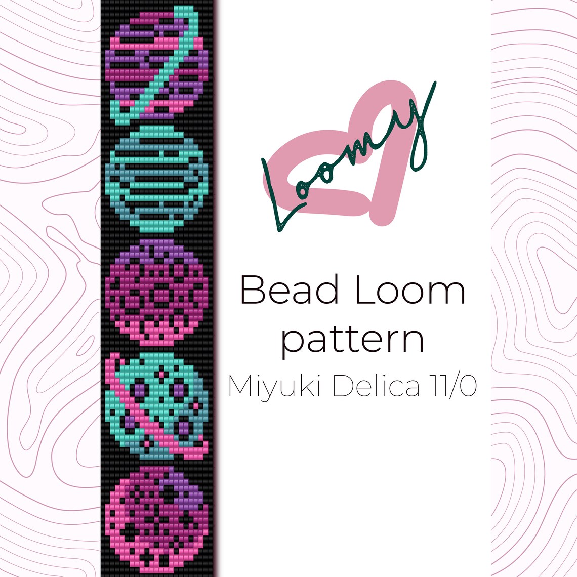 Space Planets - Bead Loom Pattern - Loom Bracelet Pattern - Loom ...
