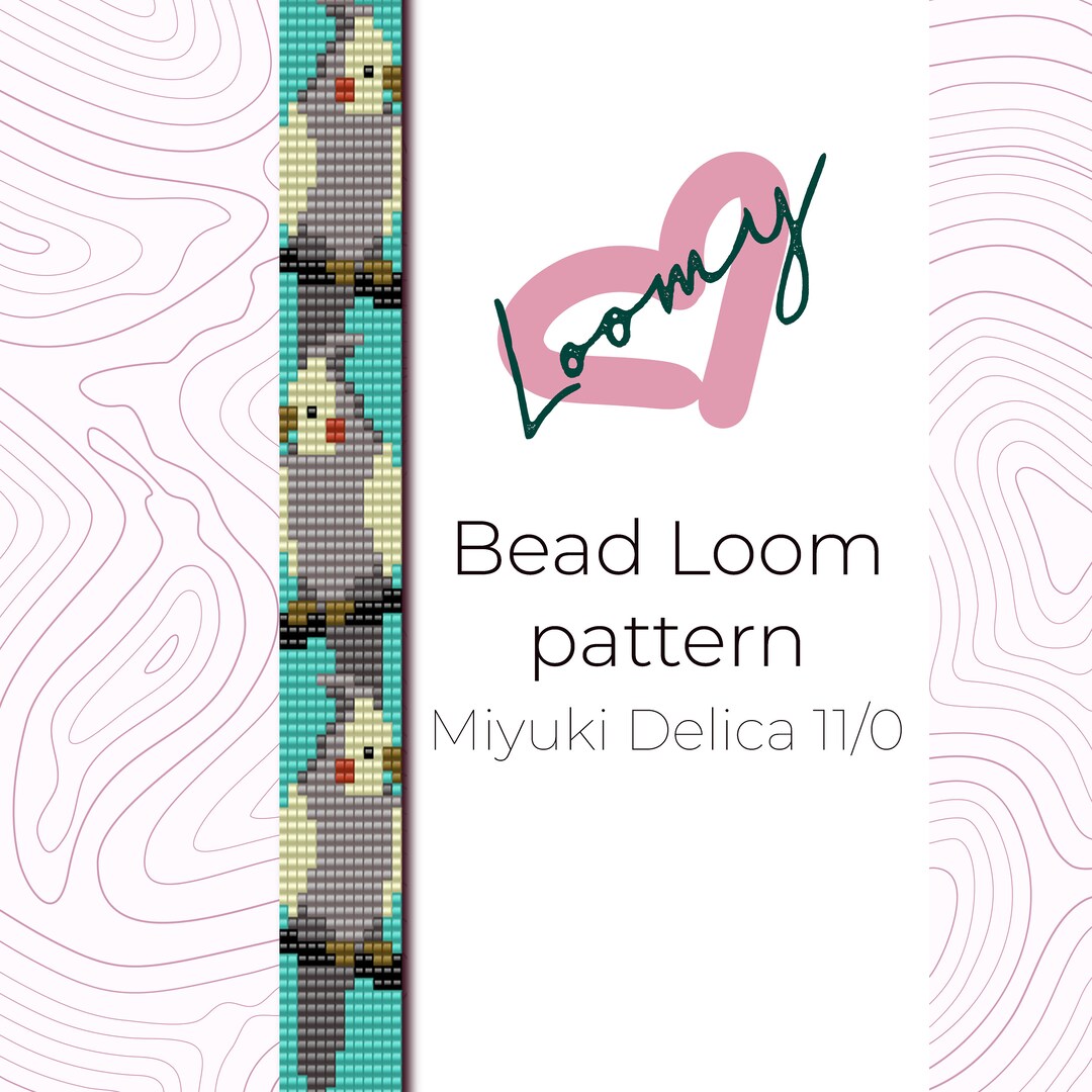 Cockatiel Parrot - Bead Loom Pattern - Loom Bracelet Pattern - Loom ...