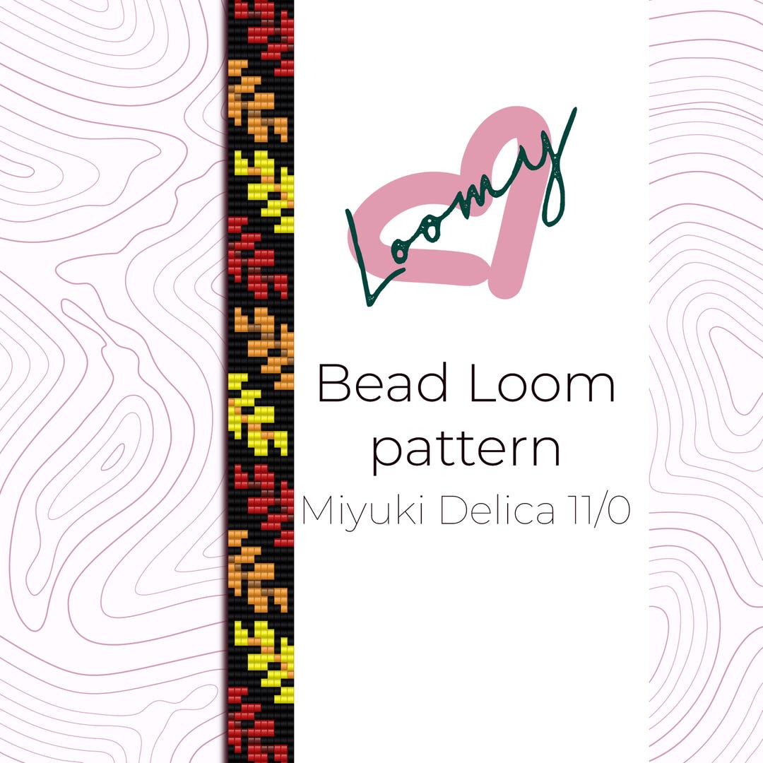 Narrow Fall Branches - Bead Loom Pattern - Loom Bracelet Pattern - Loom ...