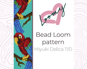 Boho Roses Bead Loom Pattern Loom Bracelet Pattern Loom Beading Pattern ...