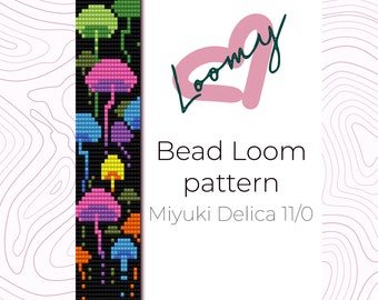 Narrow Wave Native Bead Loom Pattern Loom Bracelet Pattern Loom Beading ...