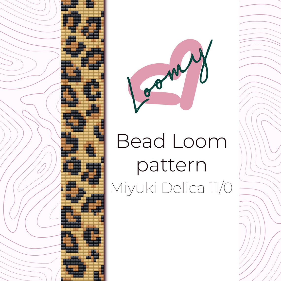 Leopard Print Bead Loom Bracelet Pattern – Miyuki Delica 11/0 (PDF ...