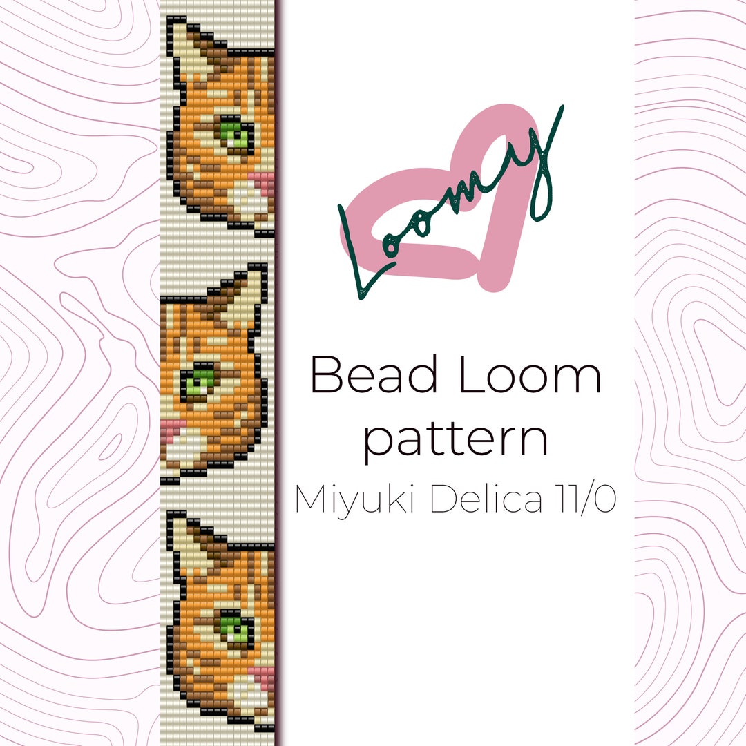 Red Cat - Bead Loom Pattern - Loom Bracelet Pattern - Loom Beading ...