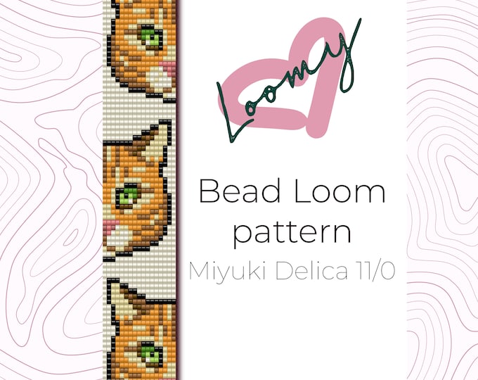 Lazy Cats - Bead Loom Pattern - Loom Bracelet Pattern - Loom Beading ...