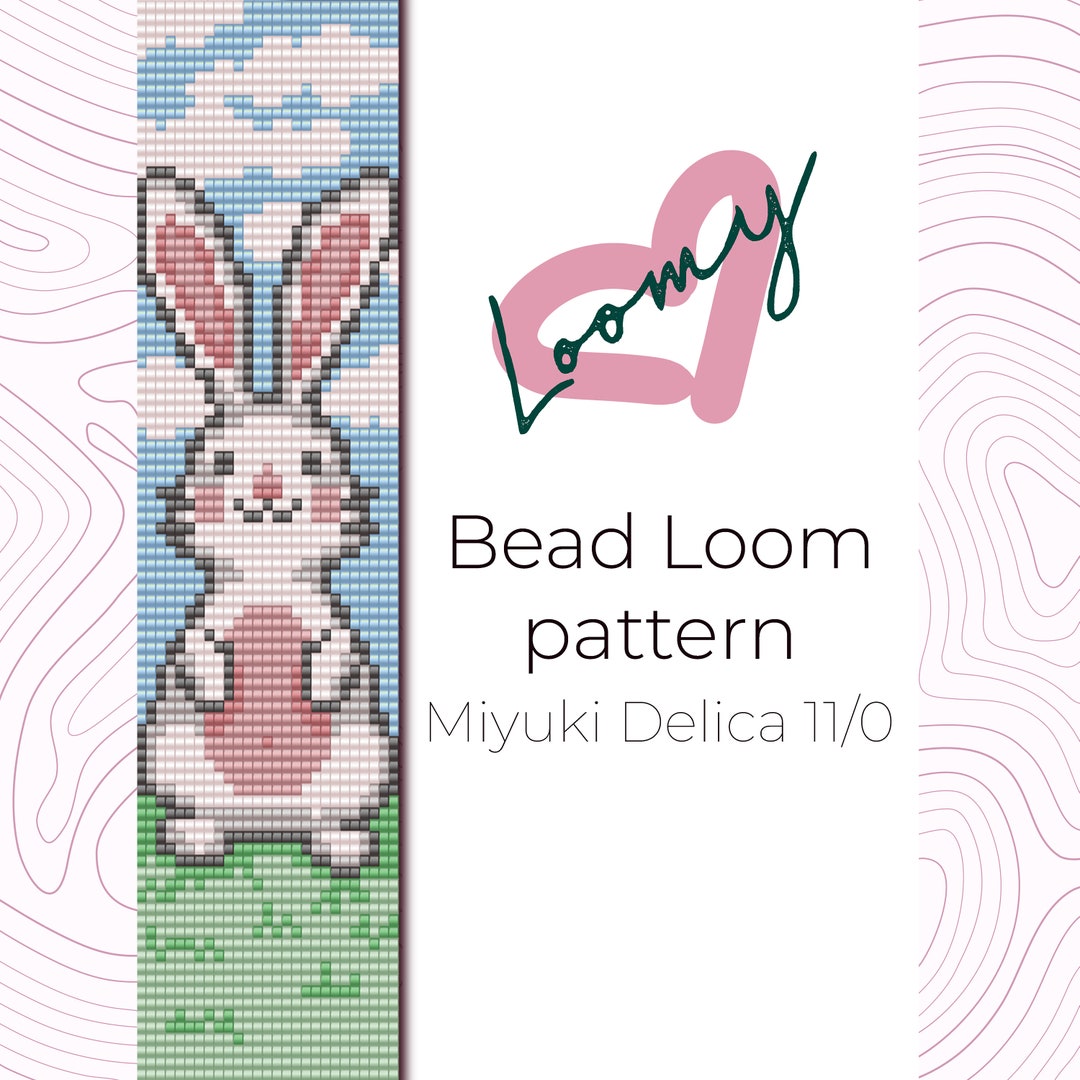 Rabbit on the Wild - Bead Loom Pattern - Loom Bracelet Pattern - Loom ...