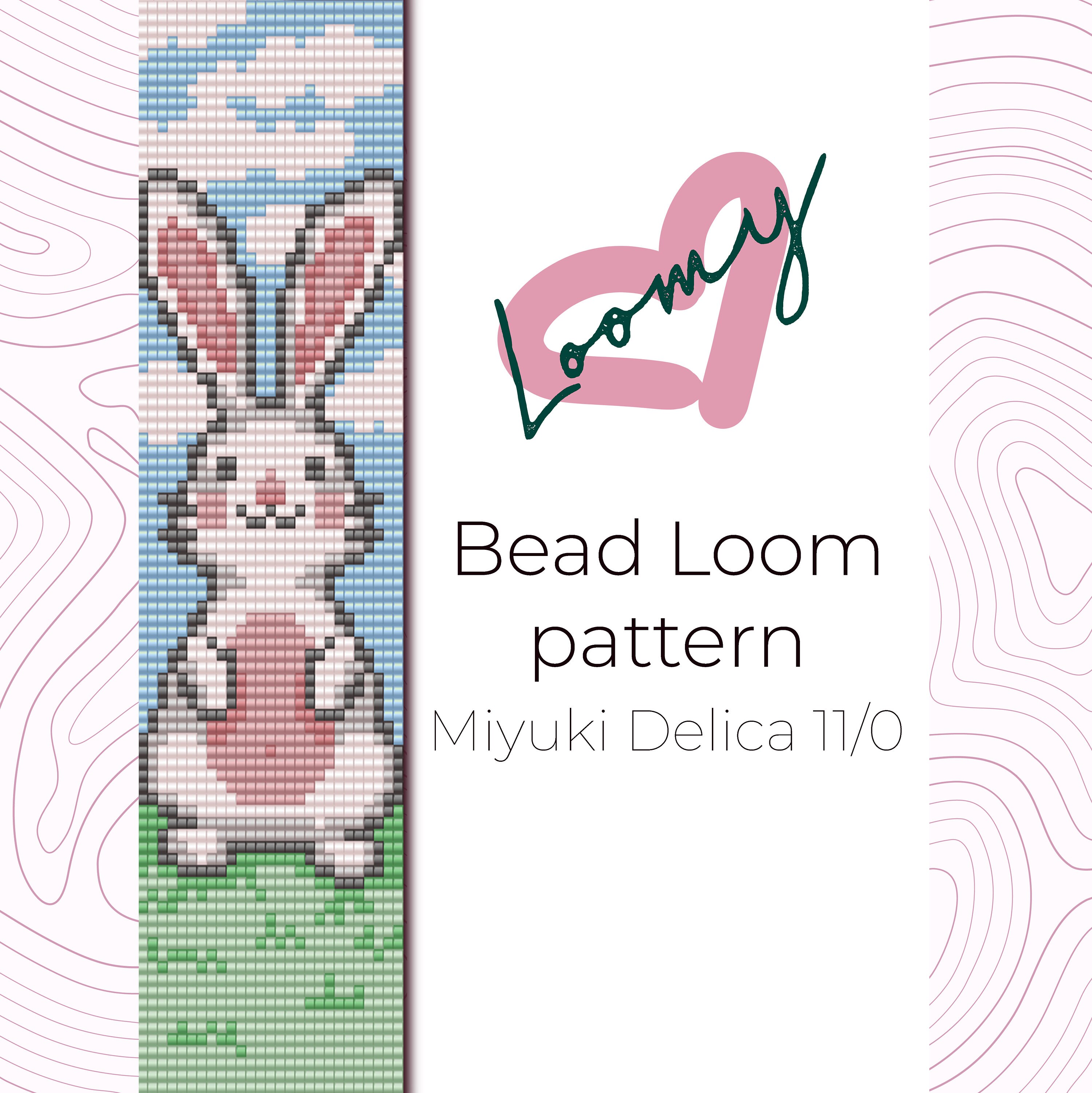 Rabbit on the Wild - Bead Loom Pattern - Loom Bracelet Pattern - Loom ...