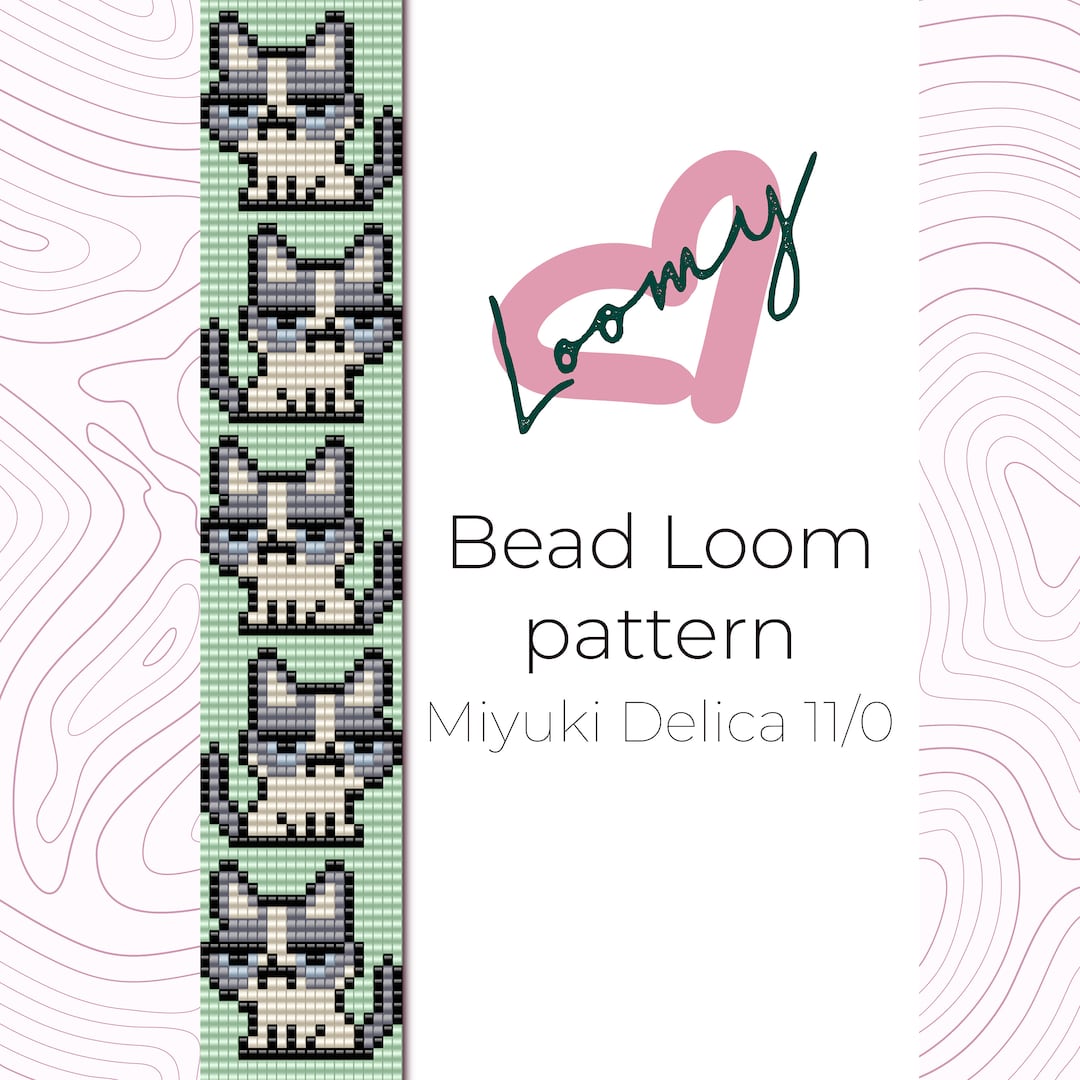 Sad Cat - Bead Loom Pattern - Loom Bracelet Pattern - Loom Beading ...