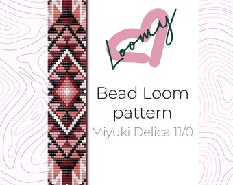 Native Narrow Tender Flower Bead Loom Bracelet Pattern Native Bead Loom ...