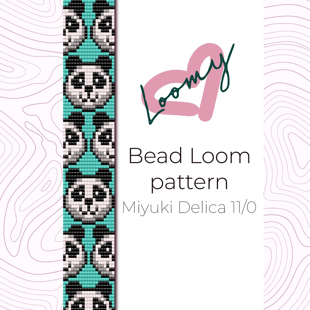 Pandas - Bead Loom Pattern - Loom Bracelet Pattern - Loom Beading ...