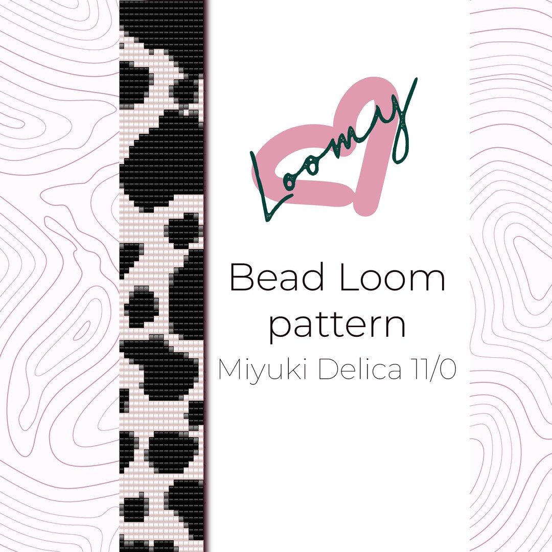 Cow Print - Bead Loom Pattern - Loom Bracelet Pattern - Loom Beading ...