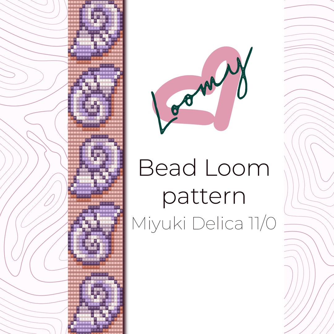 Purple Sea Shells - Bead Loom Pattern - Loom Bracelet Pattern - Loom ...