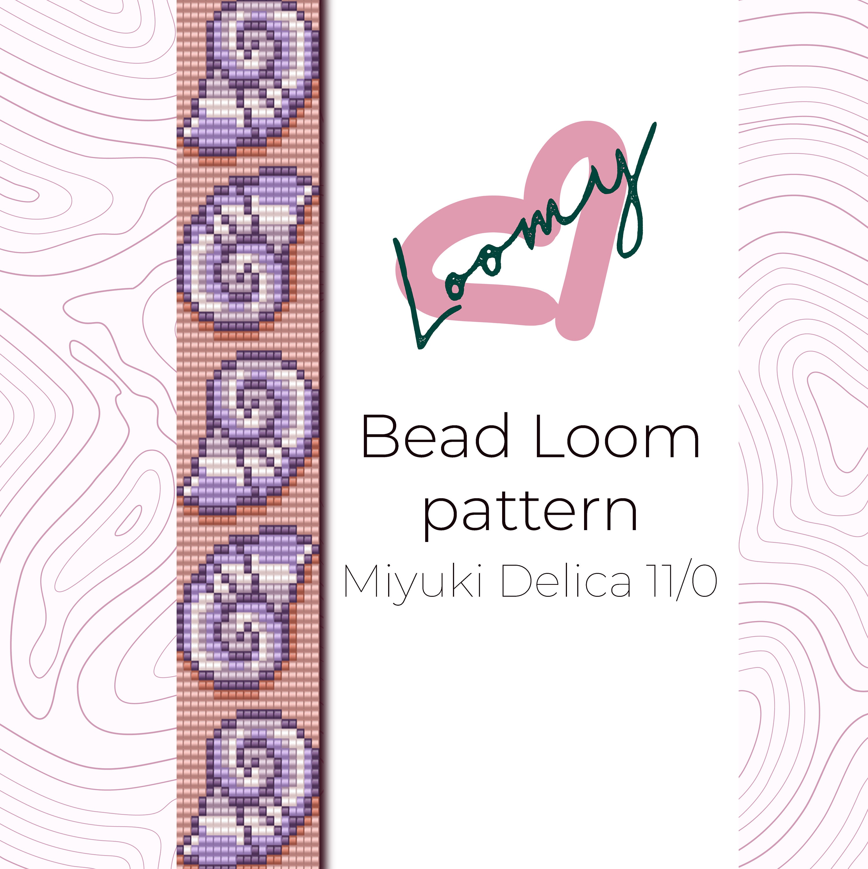 Purple Sea Shells Bead Loom Pattern Loom Bracelet Pattern Loom Beading ...