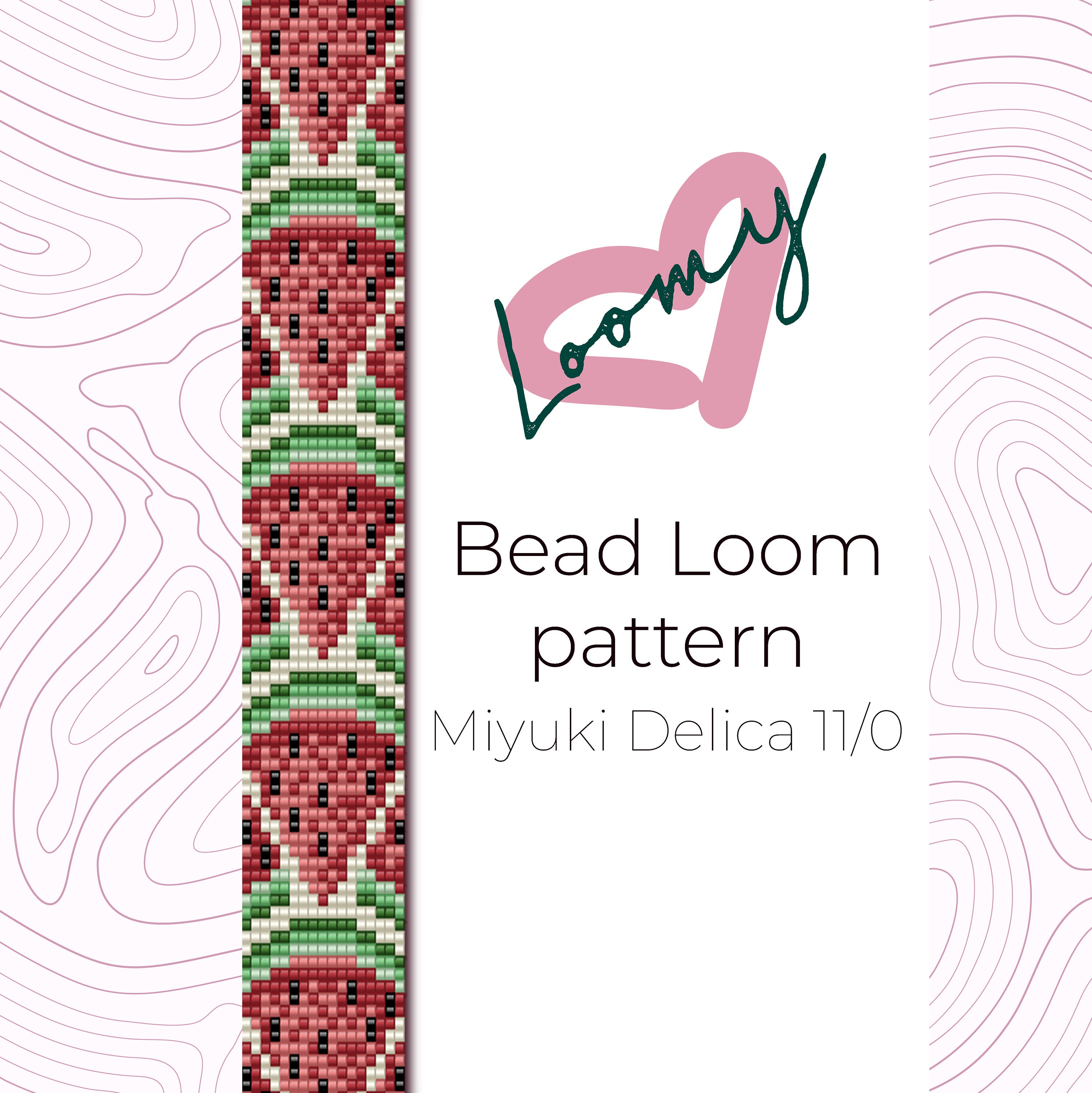Watermelon Slices Bead Loom Pattern Loom Bracelet Pattern Loom Beading ...