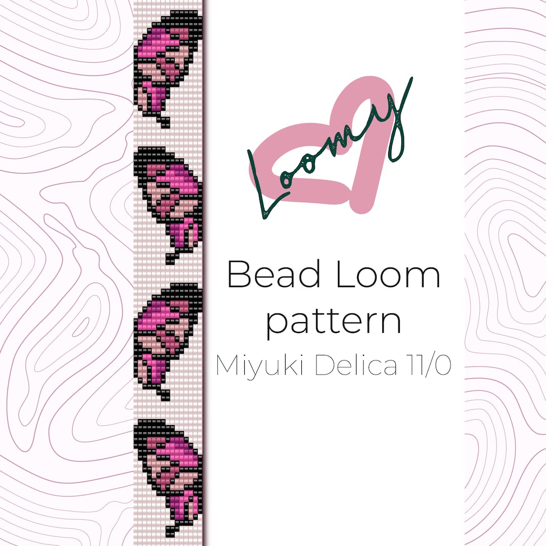 Pink Butterflies - Bead Loom Pattern - Loom Bracelet Pattern - Loom ...