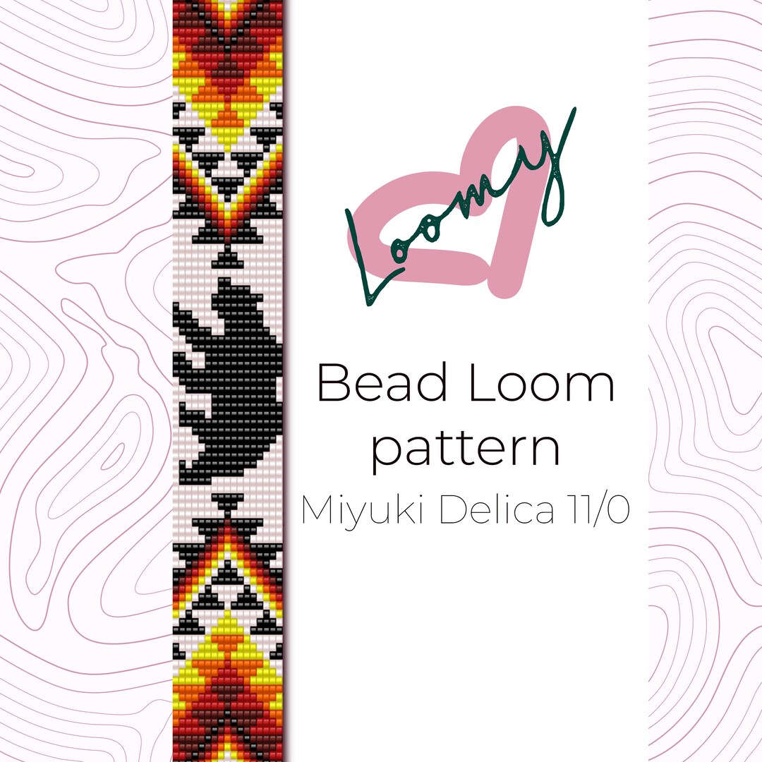 Bear & Sun Bead Loom Bracelet Pattern – Miyuki Delica 11/0 (PDF Pattern ...