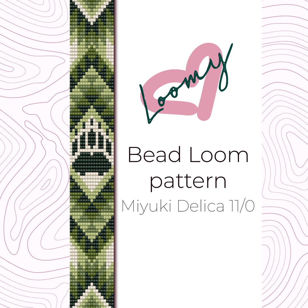 Forest Bear Paw - Native Bead Loom Pattern - Loom Bracelet Pattern - Loom Beading Pattern Based ...