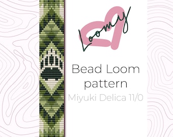 Bear Paw Native Bead Loom Pattern Loom Bracelet Pattern Loom Beading ...