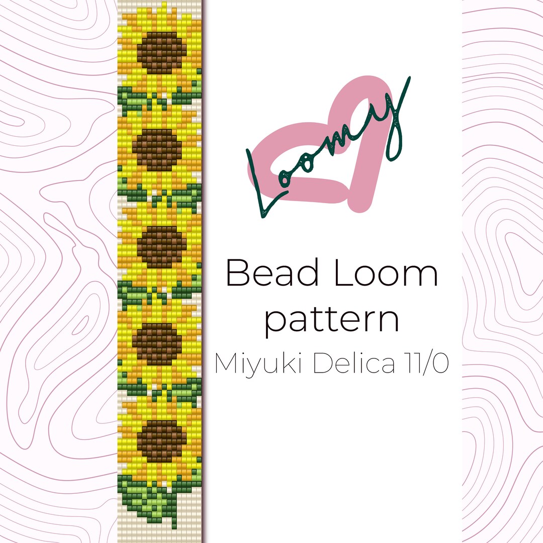 Sunflowers - Bead Loom Pattern - Loom Bracelet Pattern - Loom Beading ...