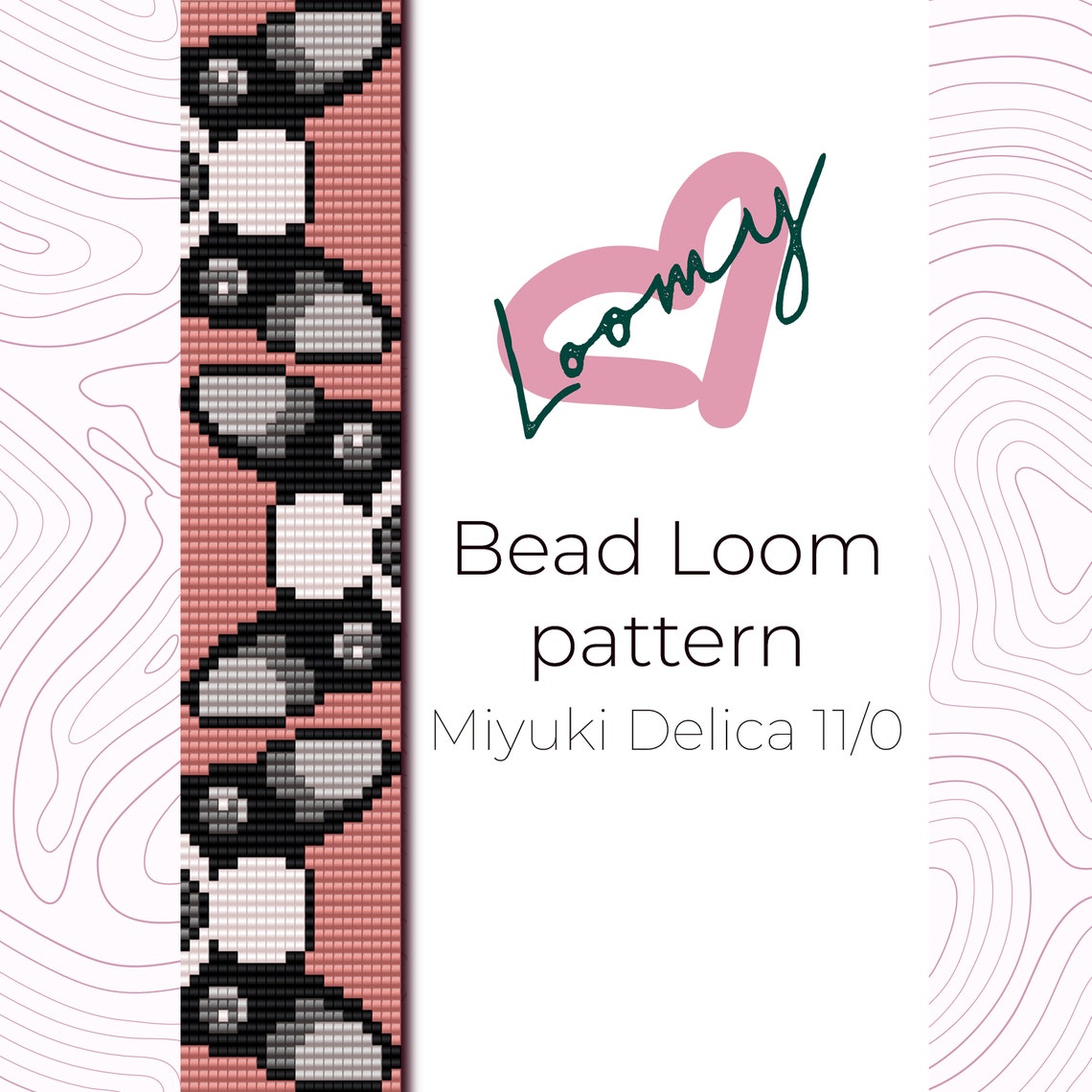 Frenchie Bead Loom Pattern Loom Bracelet Pattern Loom Beading Pattern ...