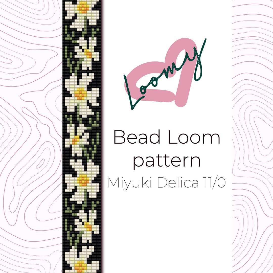 Wild Daisies - Bead Loom Pattern - Loom Bracelet Pattern - Loom Beading ...