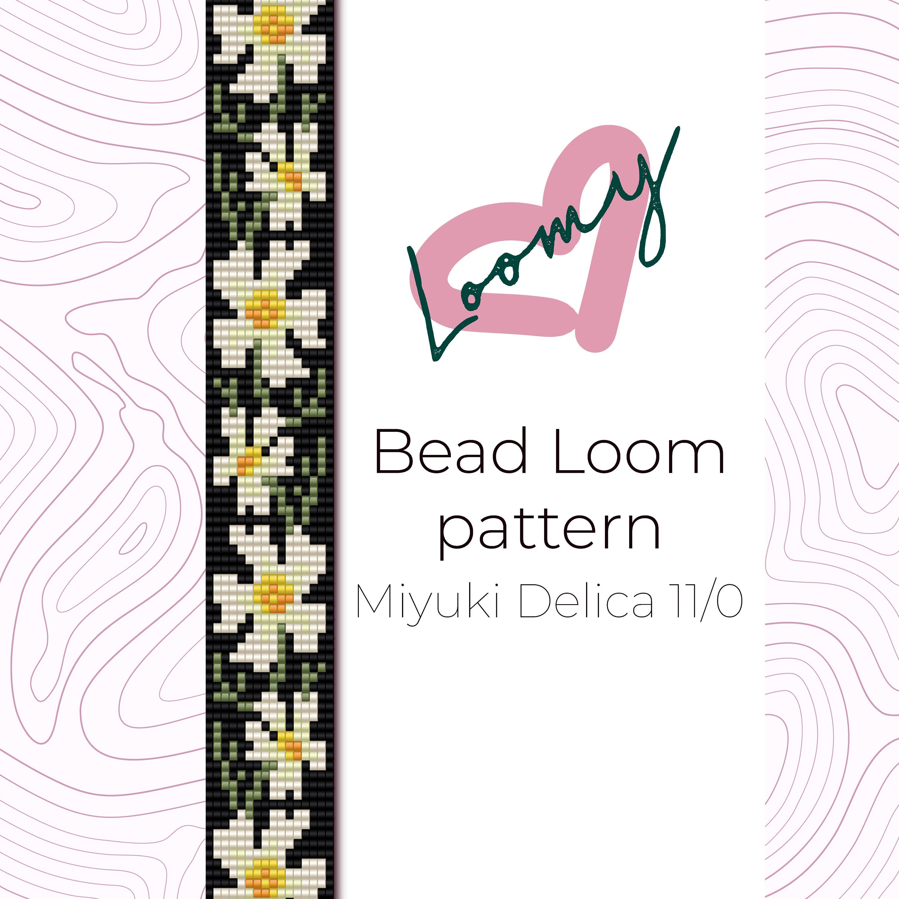 Wild Daisies Bead Loom Pattern Loom Bracelet Pattern Loom Beading ...