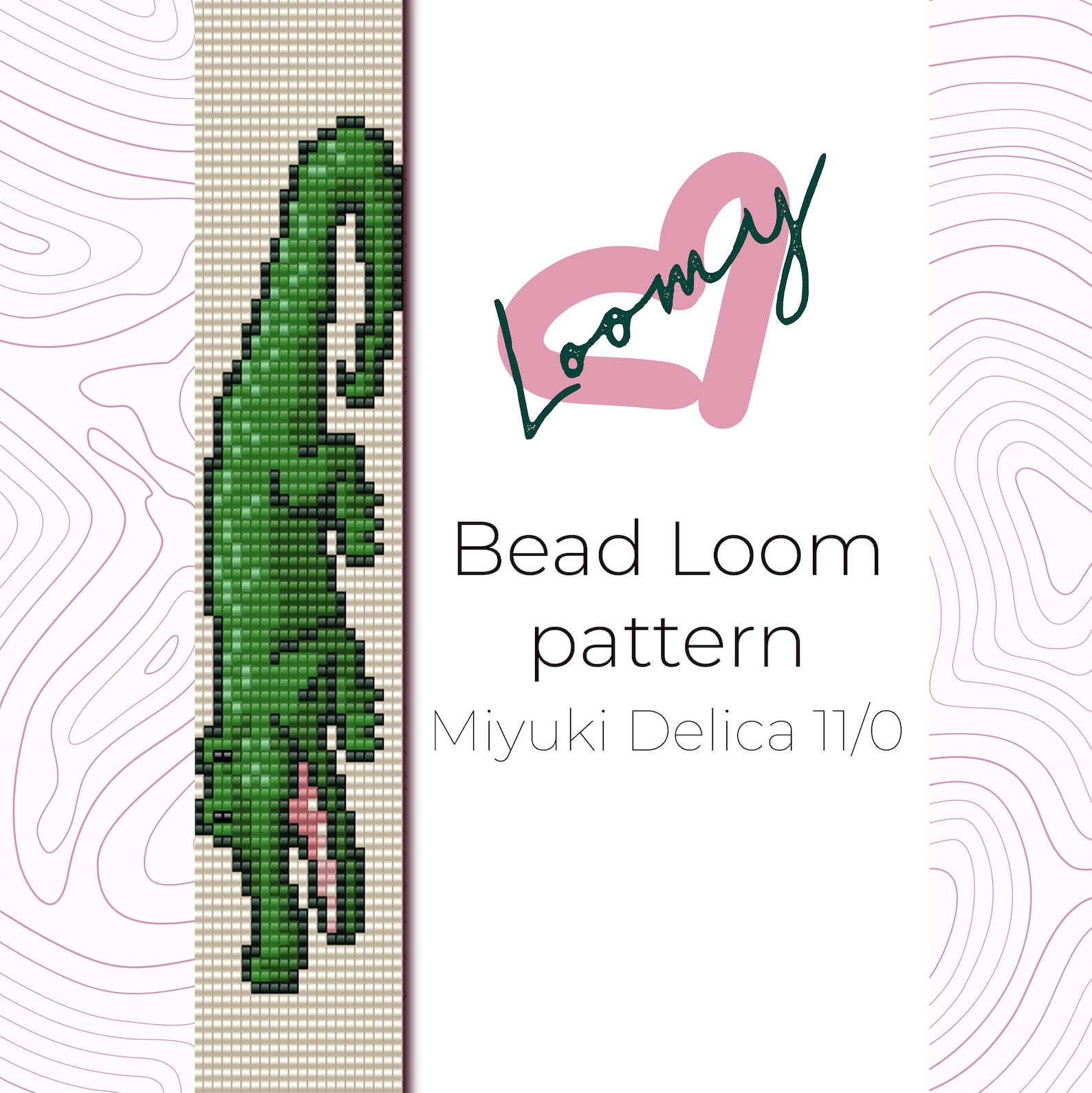 Crocodile or Alligator - Bead Loom Pattern - Loom Bracelet Pattern ...
