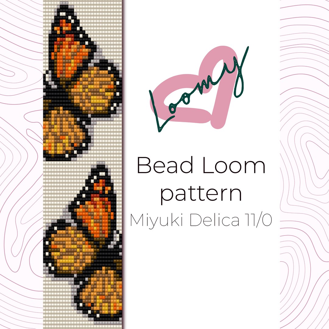 Large Monarch Butterflies - Bead Loom Pattern - Loom Bracelet Pattern ...