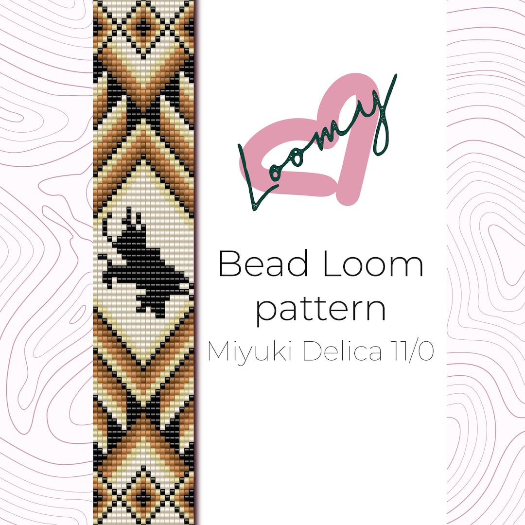 Bull Rider Native Bead Loom Pattern - Loom Bracelet Pattern - Loom ...