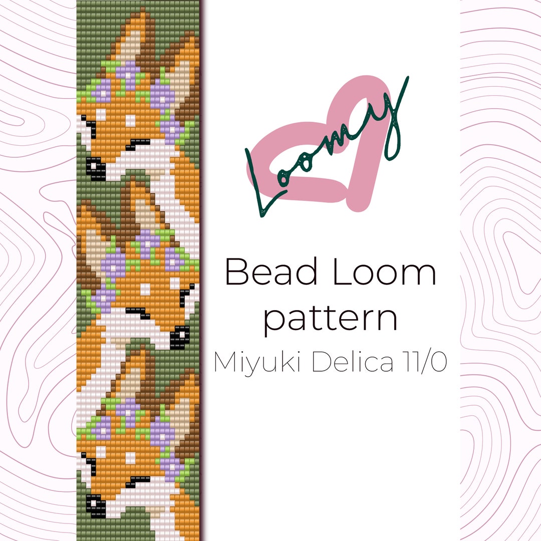 Cute Foxes - Bead Loom Pattern - Loom Bracelet Pattern - Loom Beading ...