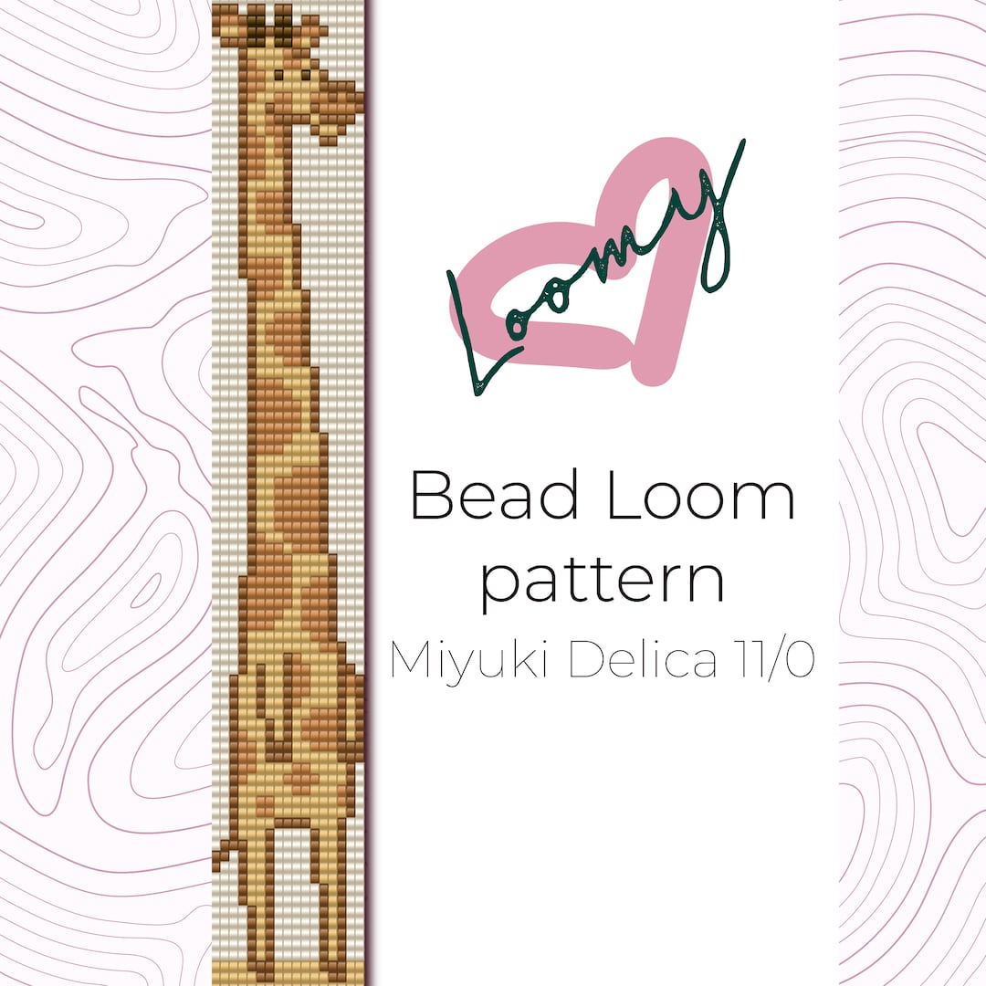 Giraffe - Bead Loom Pattern - Loom Bracelet Pattern - Loom Beading Pattern Based on Miyuki ...