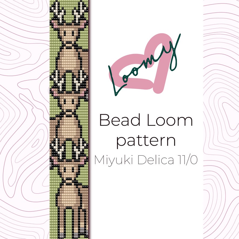 Cute Deer Bead Loom Pattern Loom Bracelet Pattern Loom Beading Pattern ...